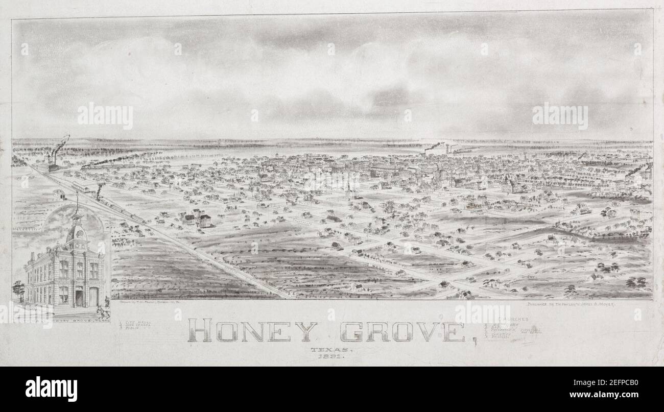 Honey grove map hi-res stock photography and images - Alamy