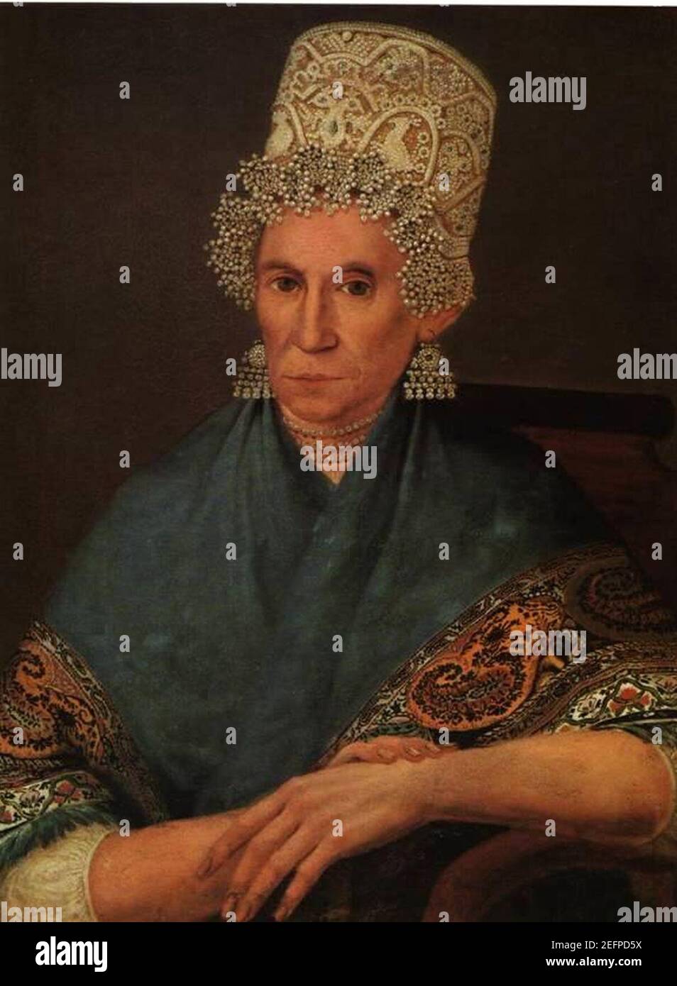 Old merchant women of Russia Stock Photo - Alamy