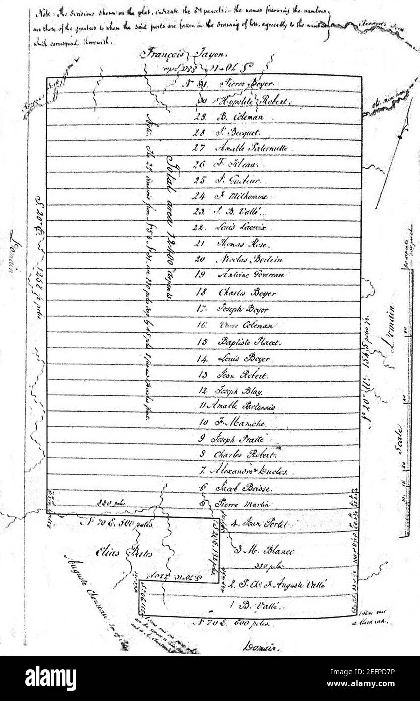 Old Mines concession plat survey Stock Photo - Alamy