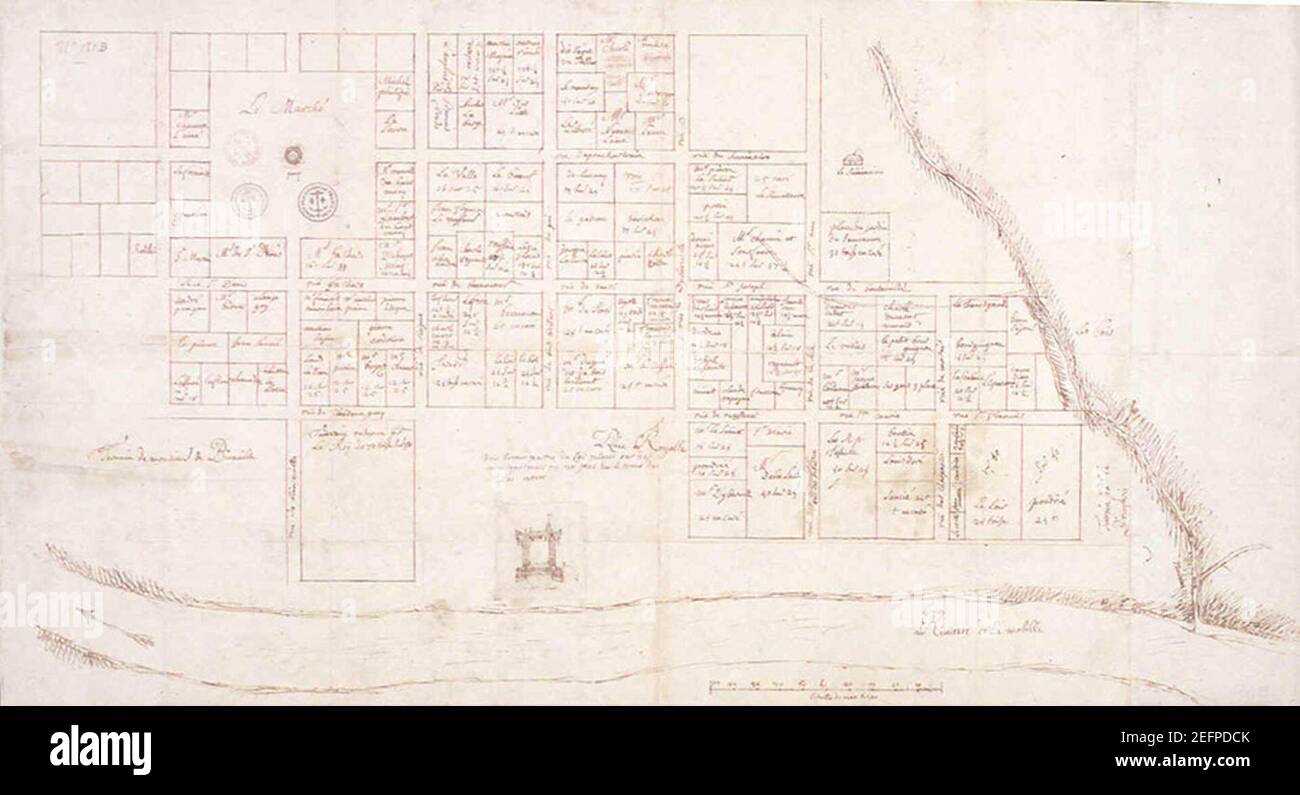 Old Mobile Map 1704-1705 Stock Photo - Alamy