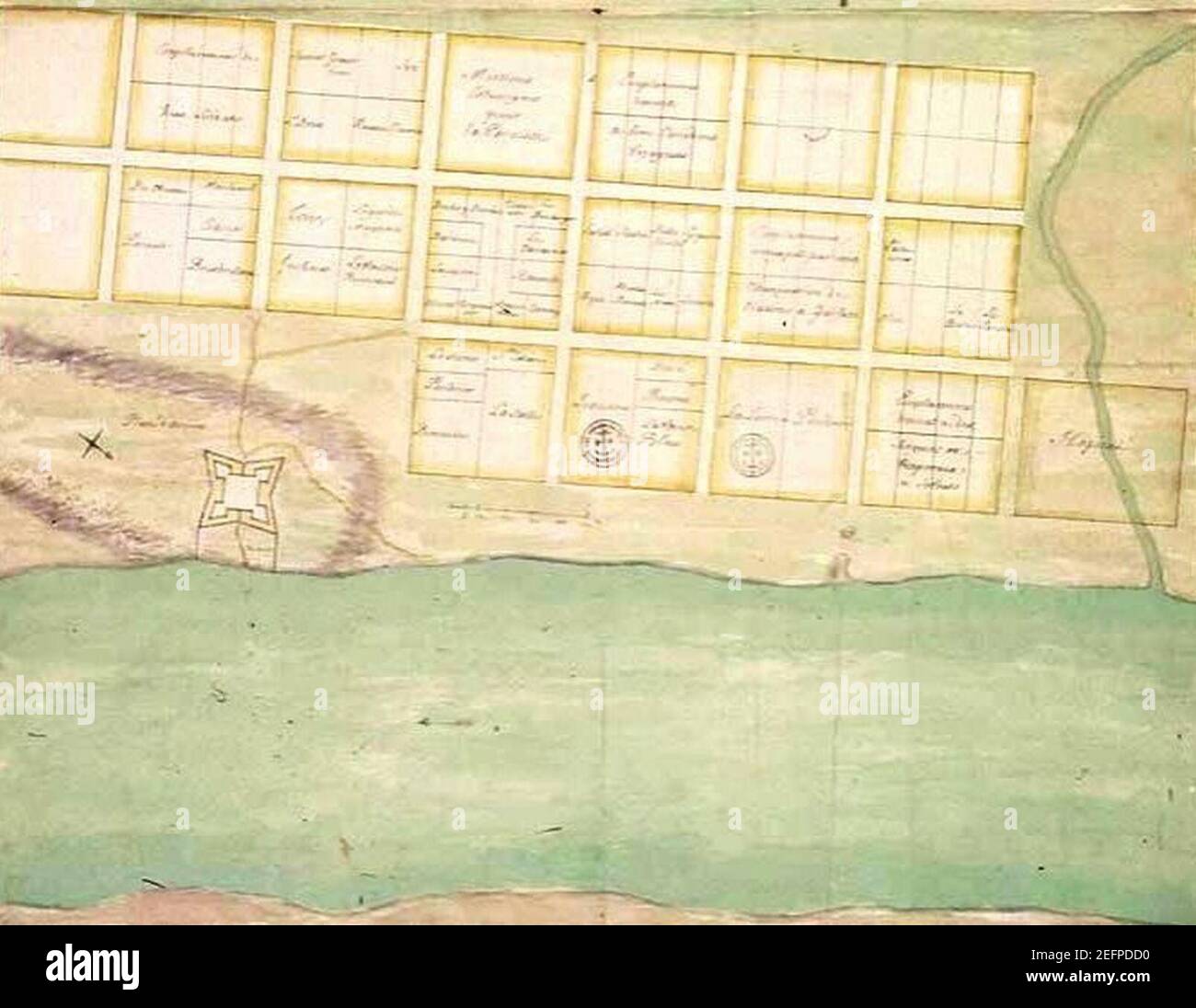 Old Mobile Map 1702 Stock Photo - Alamy