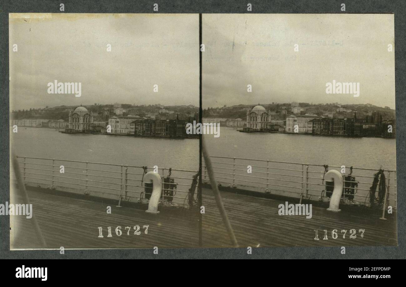 Old palaces of Turkish royalty along the banks of the Bosphorus, Turkey ...