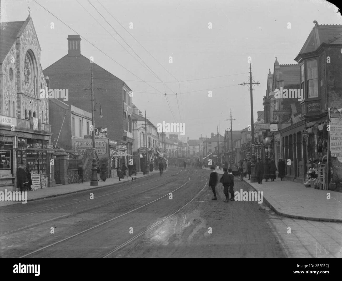 Cardiff road Black and White Stock Photos & Images - Alamy