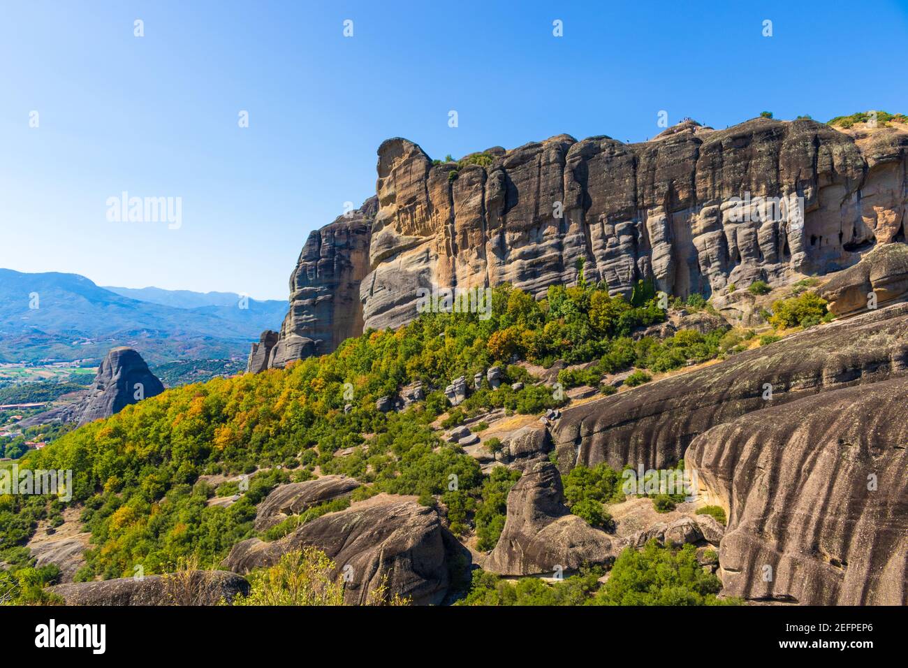 The Meteora is a rock formation in central Greece hosting one of the ...