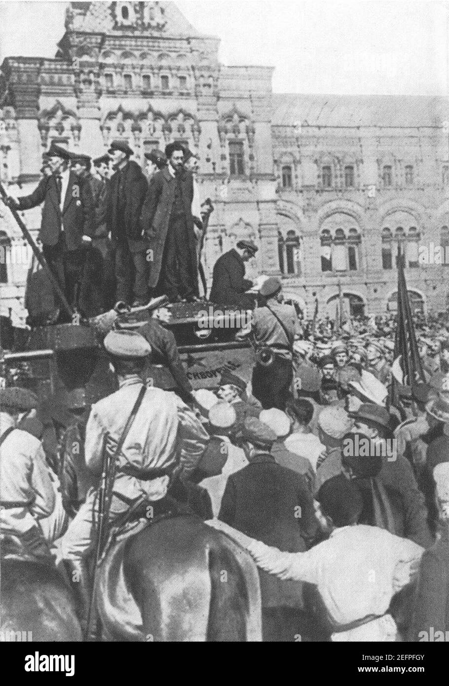 Old Russia - Yakov Sverdlov 1918 in Moscow on meeting Stock Photo - Alamy