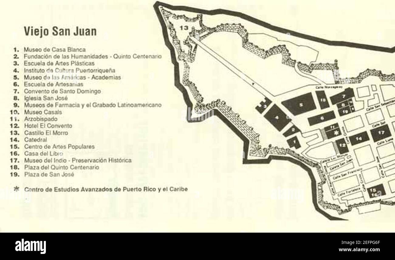 Old San Juan.map Stock Photo - Alamy