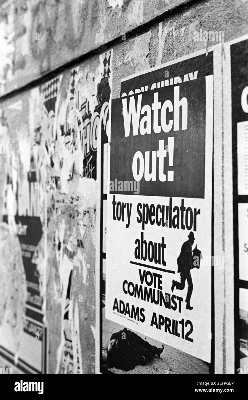 London poster wall Black and White Stock Photos & Images - Alamy
