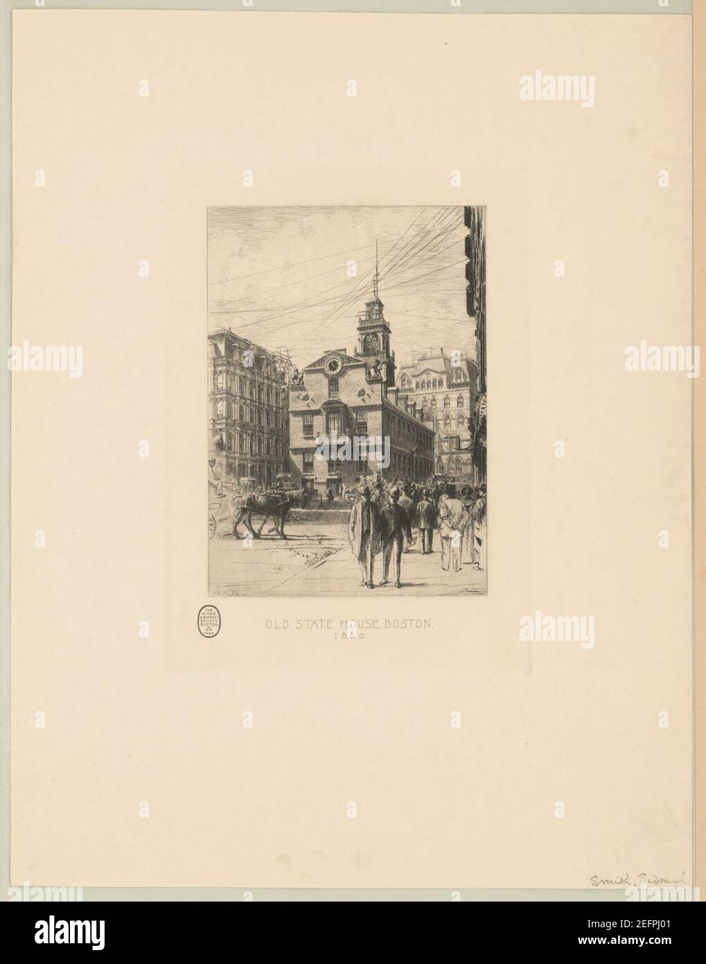 Old State House, Boston 1880 - S.L.S. sc Stock Photo - Alamy