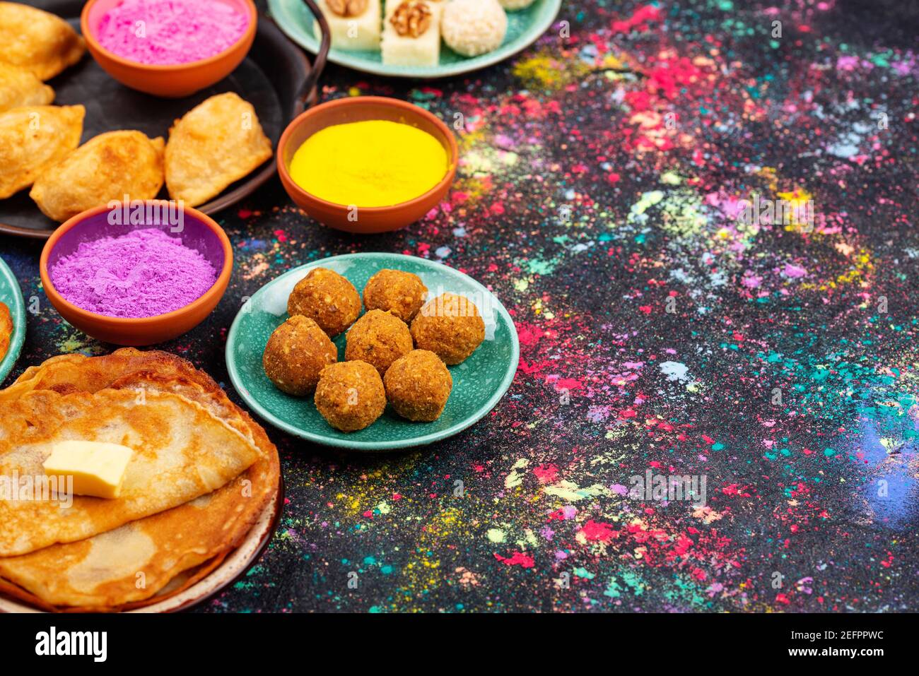Traditional Indian Holi festival food Stock Photo - Alamy