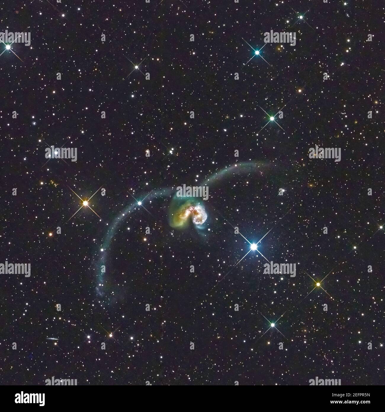 The Antennae Galaxies (also known as NGC 4038/NGC 4039 or Caldwell 60/Caldwell 61 Stock Photo ...