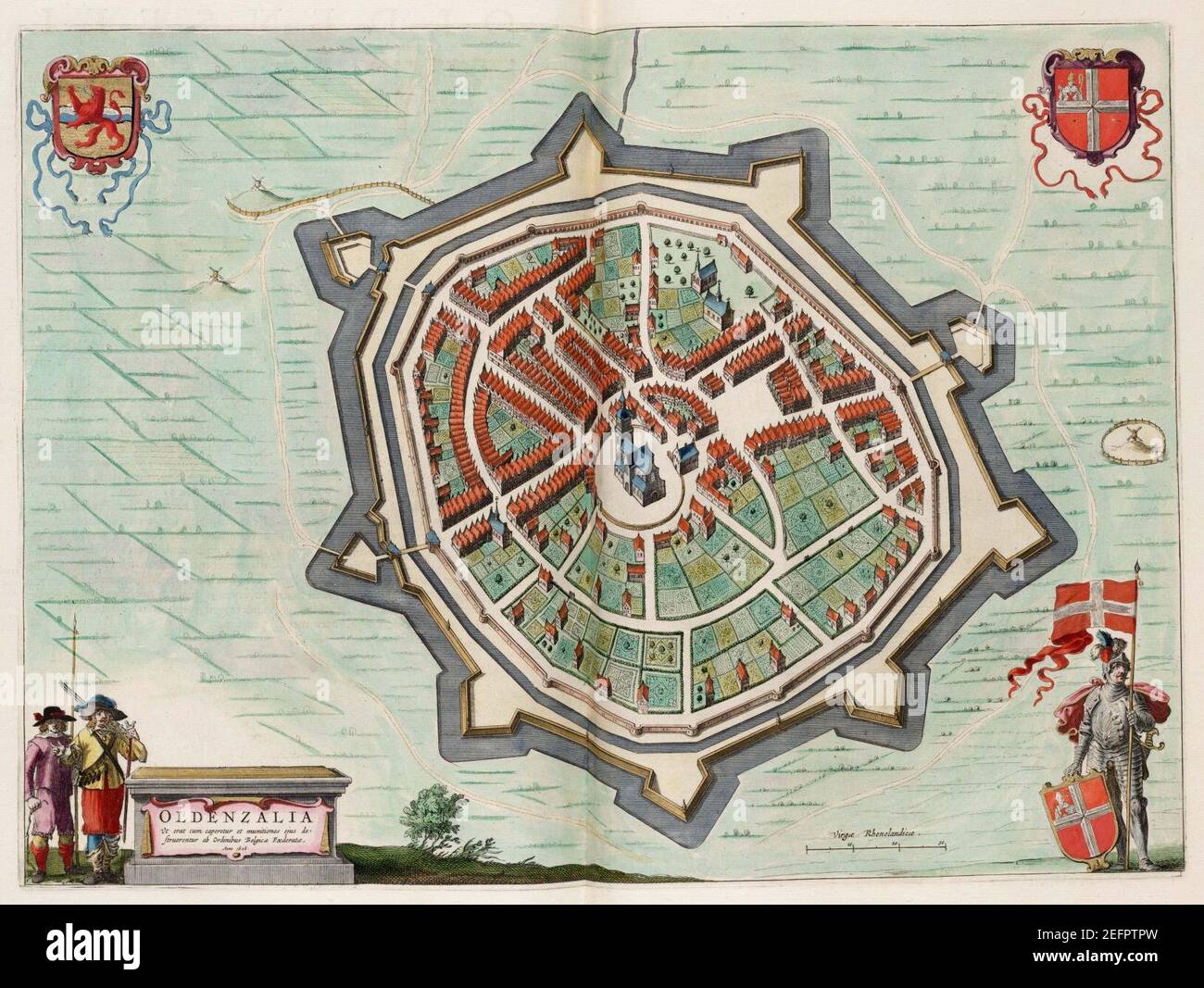 Oldenzalia - Map of Oldenzaal in 1626 Stock Photo - Alamy
