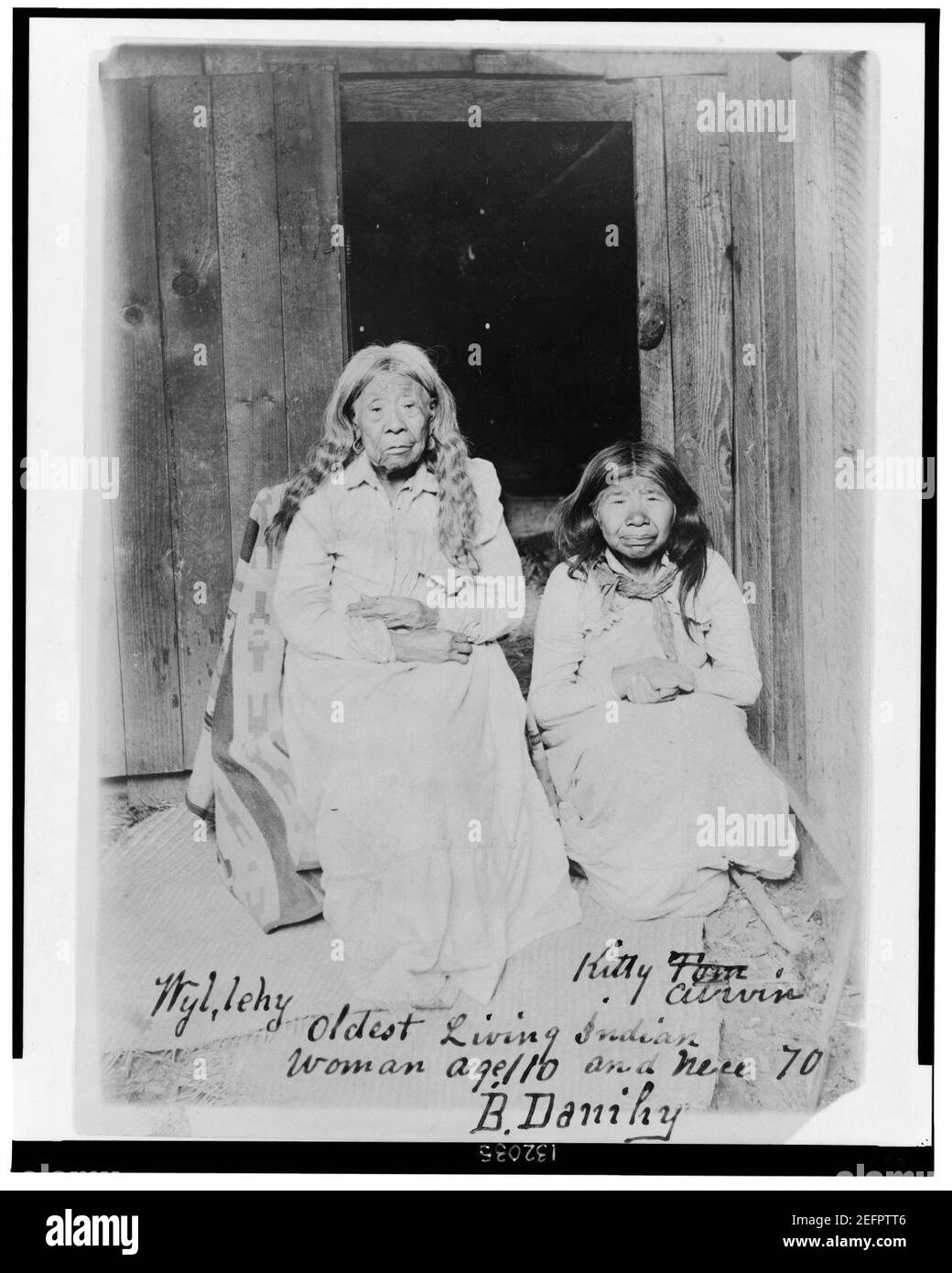 Oldest living Indian woman age 110 and niece 70 - B. Danihy Stock Photo ...