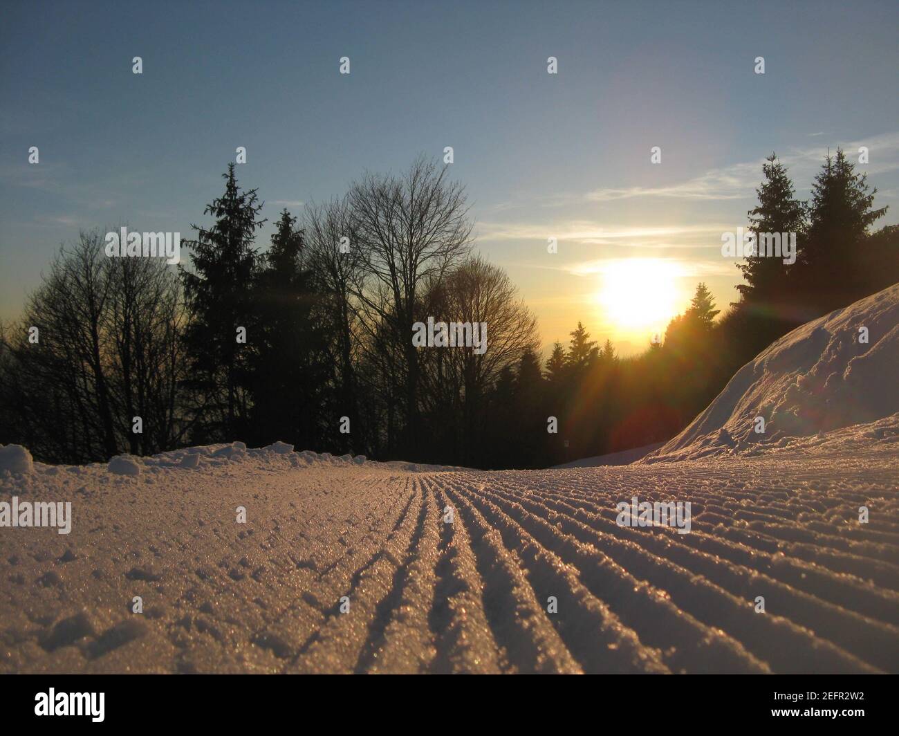 Freshly prepared ski slope hi-res stock photography and images - Alamy