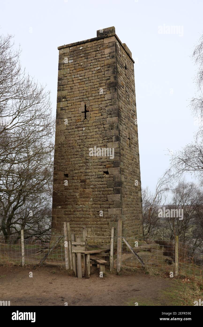 Earl Grey Tower on Stanton Moor built by William Pole Thornhill to ...