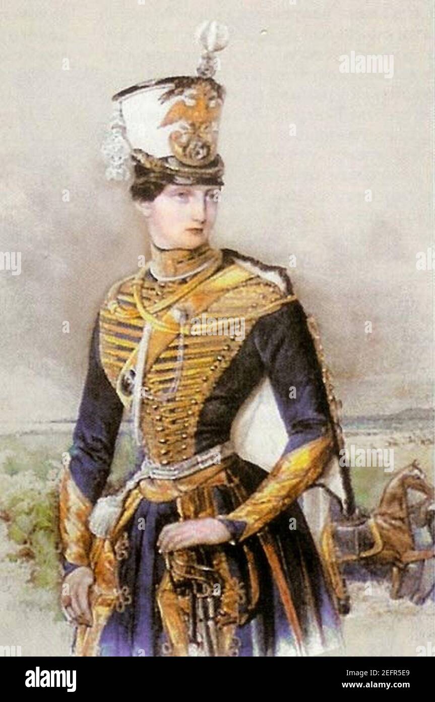 Olga Nikolaevna in uniform of 3rd Hussar Regiment Stock Photo - Alamy
