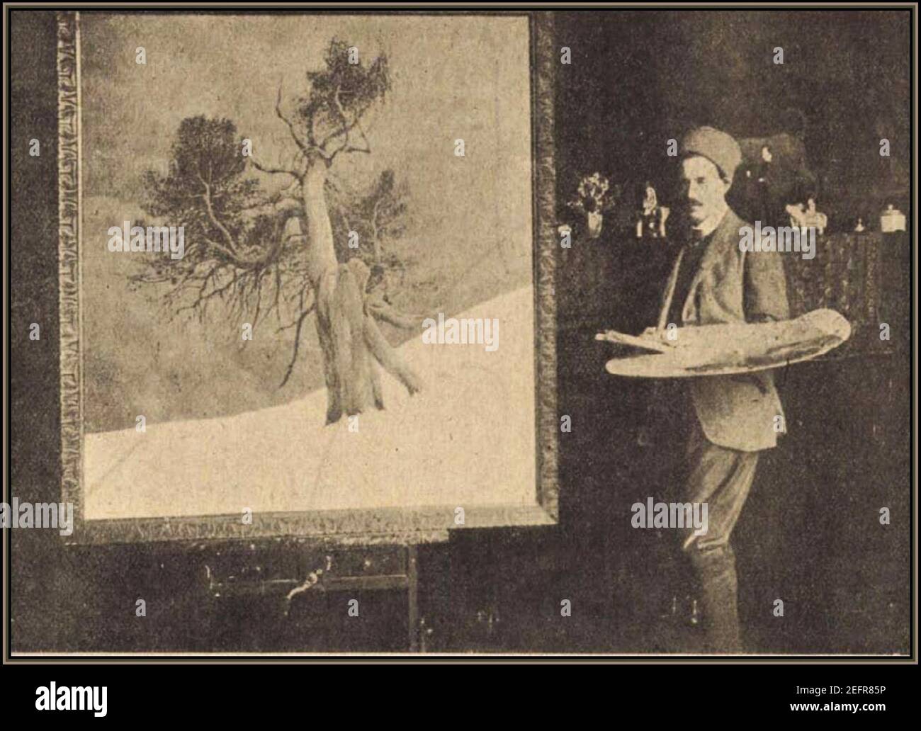 Olgyai Viktor műtermében, Vasárnapi Ujság, 1920 Stock Photo - Alamy