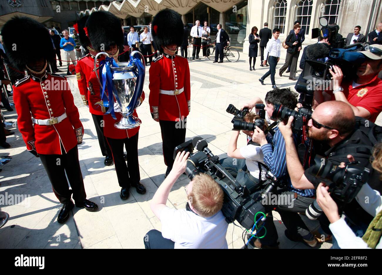 Uefa Champions League Trophy Handover High Resolution Stock Photography ...