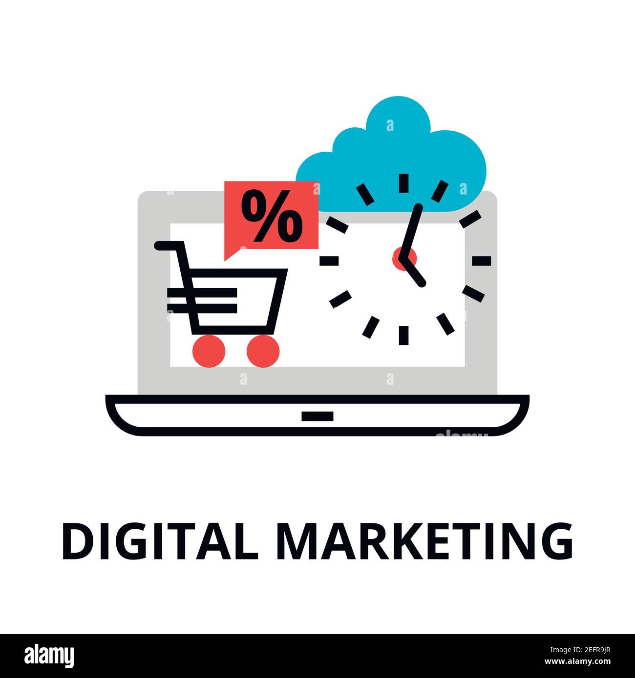 Digital marketing concept sign Cut Out Stock Images & Pictures - Alamy