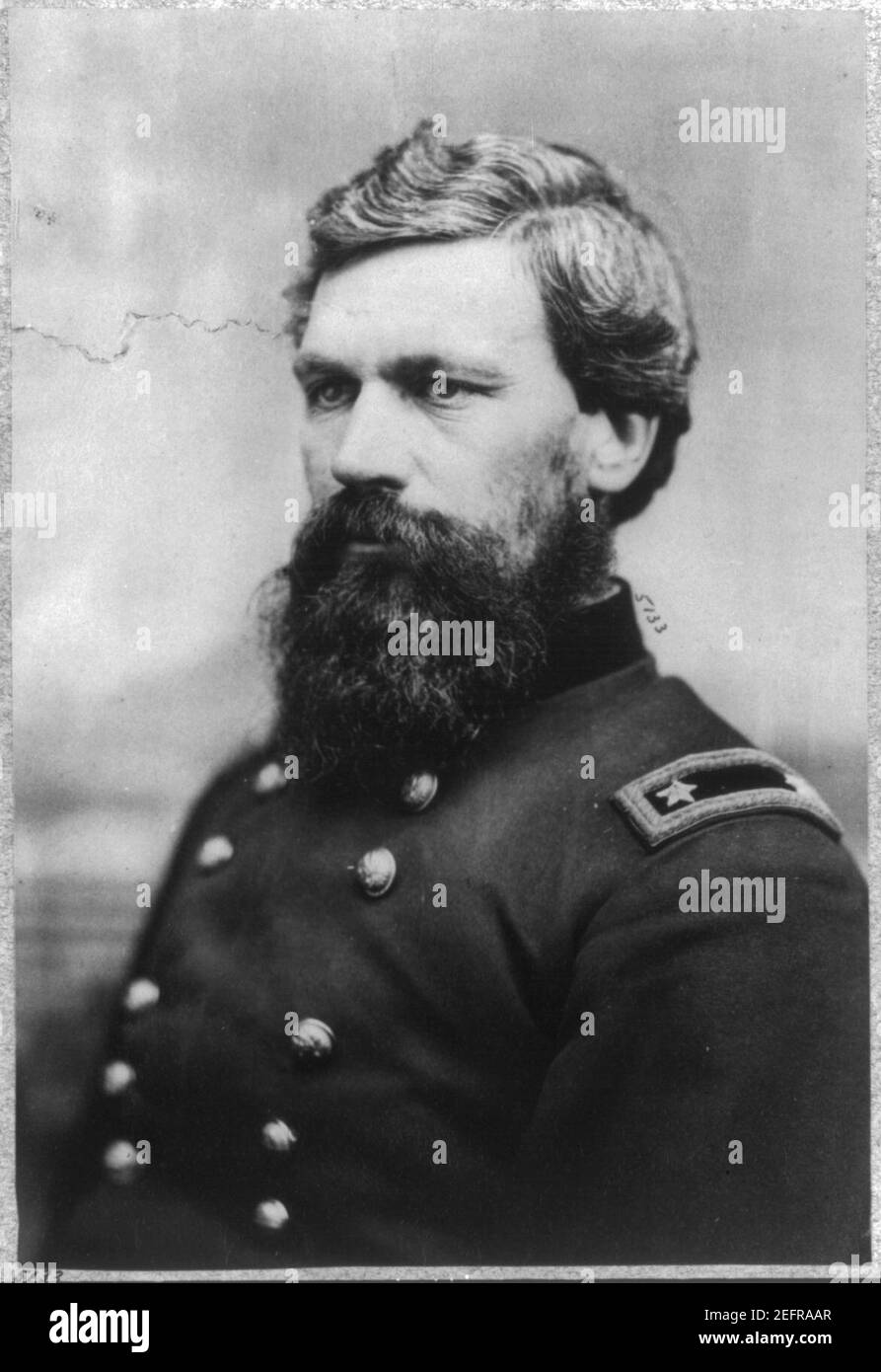 Oliver Otis Howard, 1830-1909, bust portrait, facing left; in uniform ...