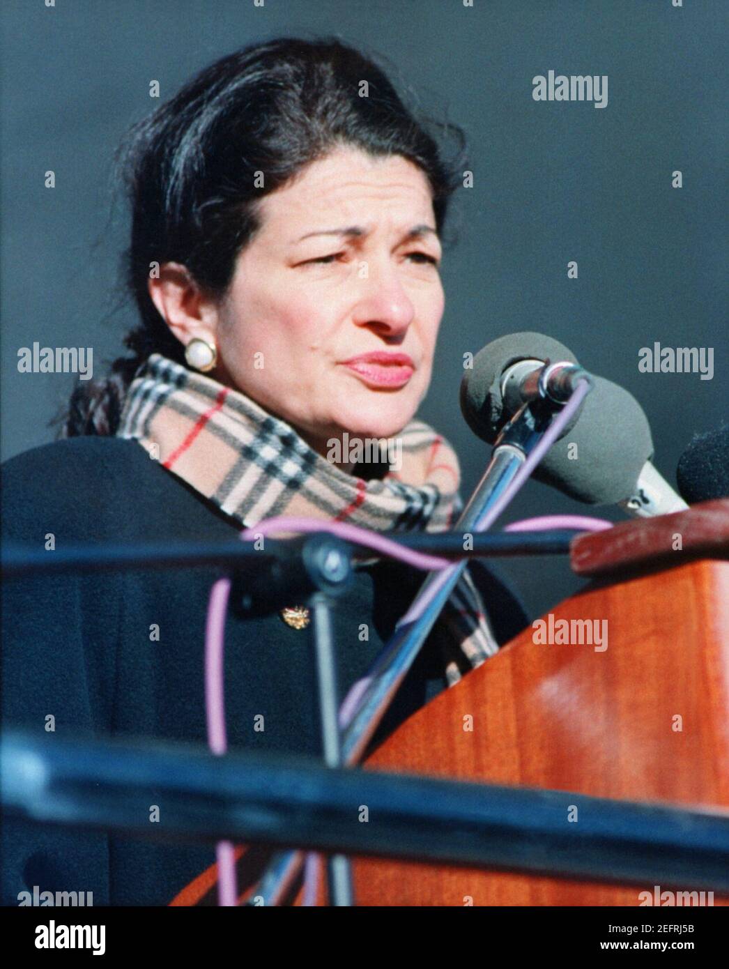 Olympia Snowe addresses the crowd at the christening and launch of the ...