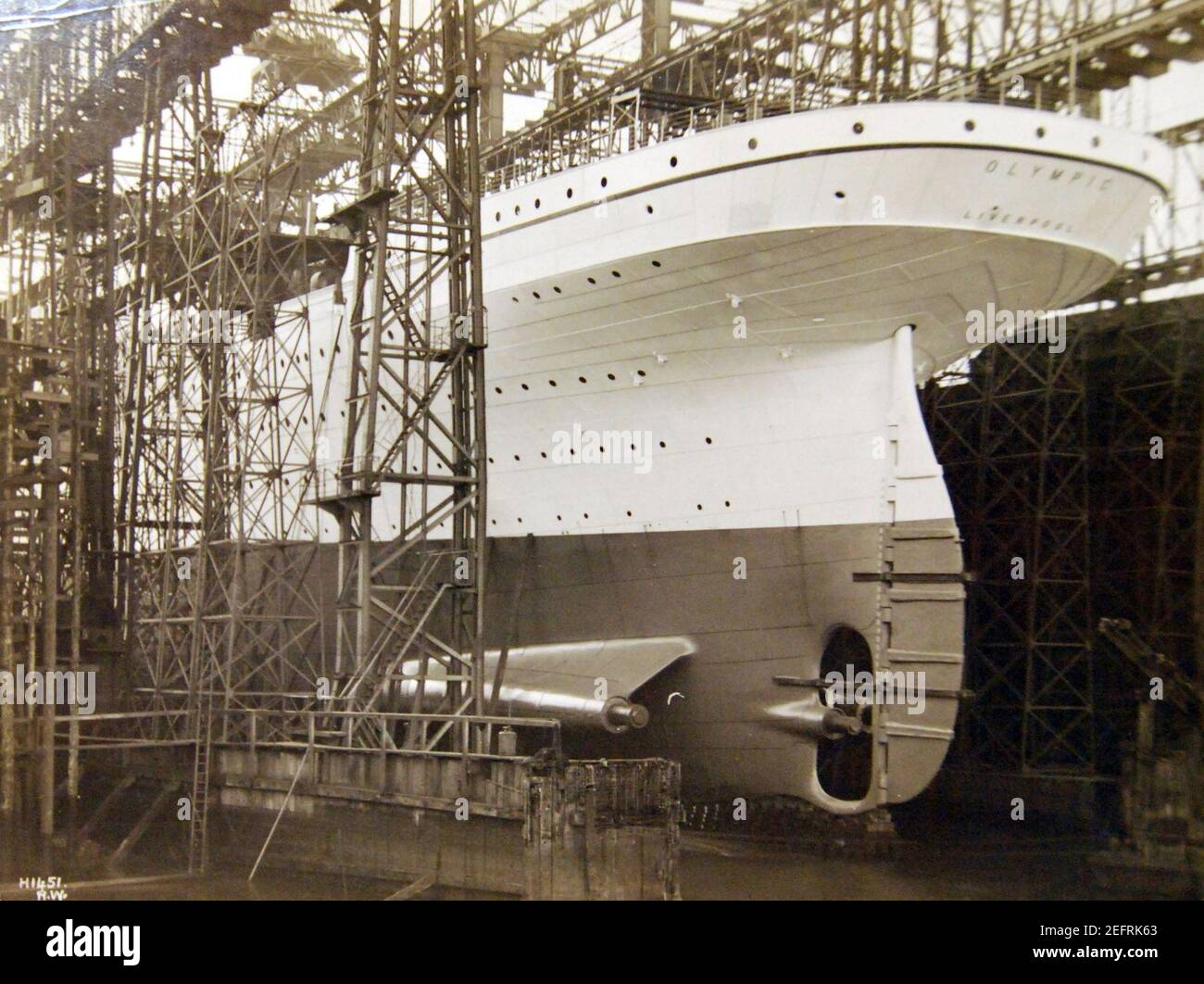 Olympic in Belfast before Launch Stock Photo - Alamy