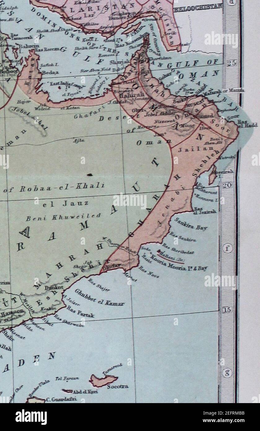 Oman map hi-res stock photography and images - Alamy
