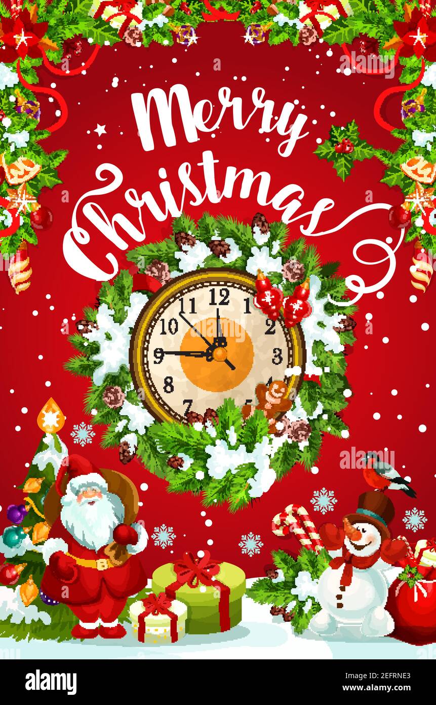 Snowflake clock Stock Vector Images - Alamy