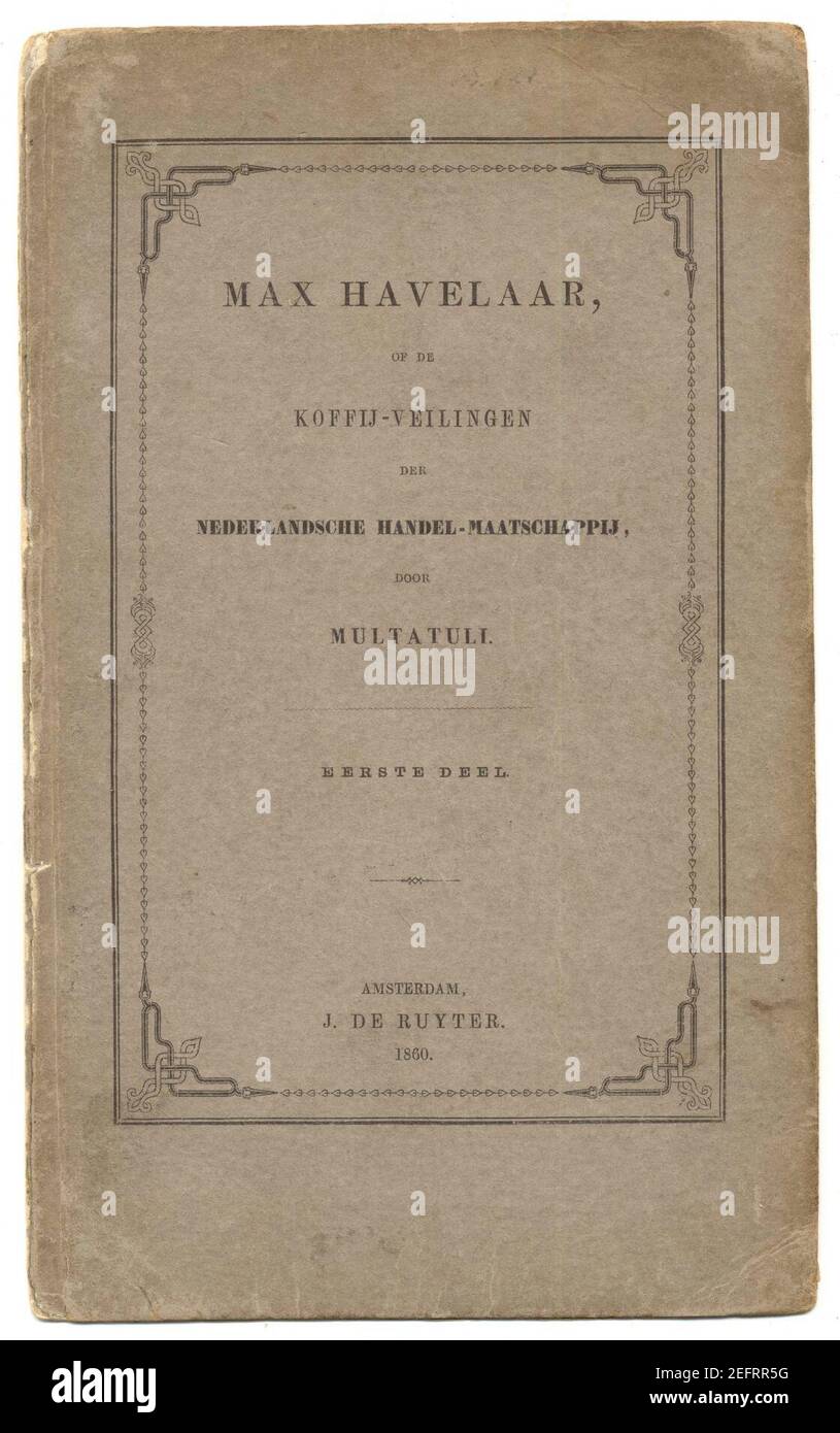 Omslag eerste druk max havelaar 1860 Stock Photo - Alamy