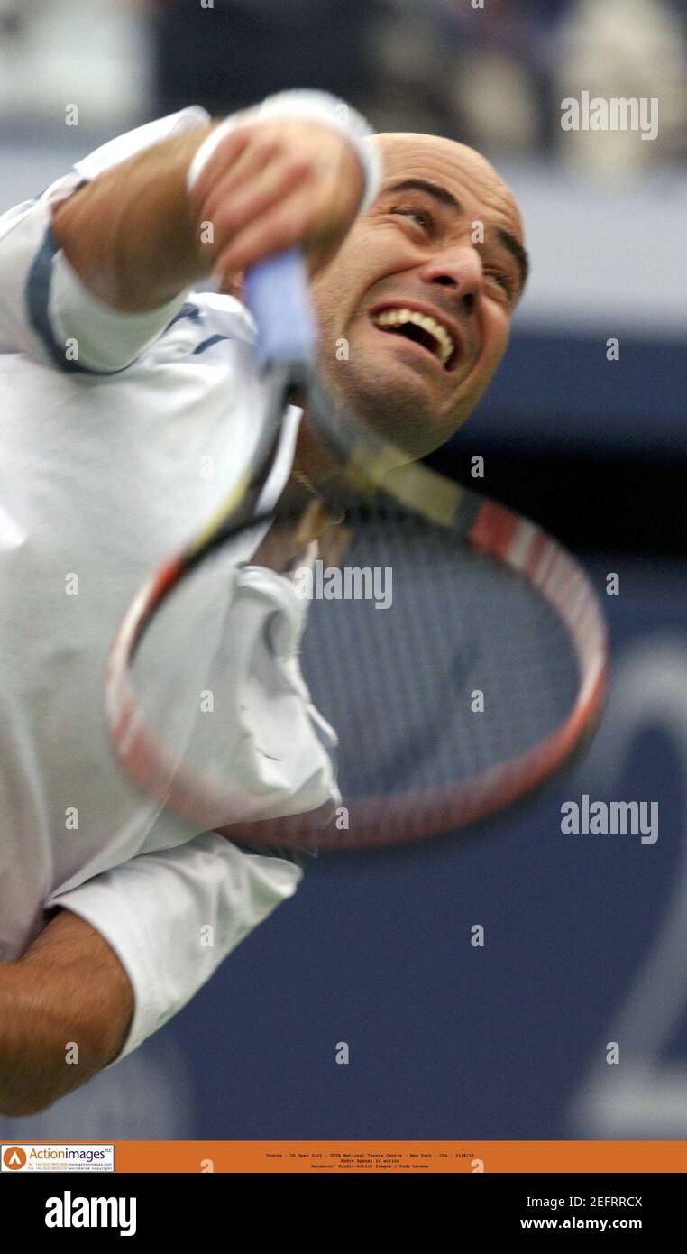 2002 us open agassi hi-res stock photography and images - Alamy