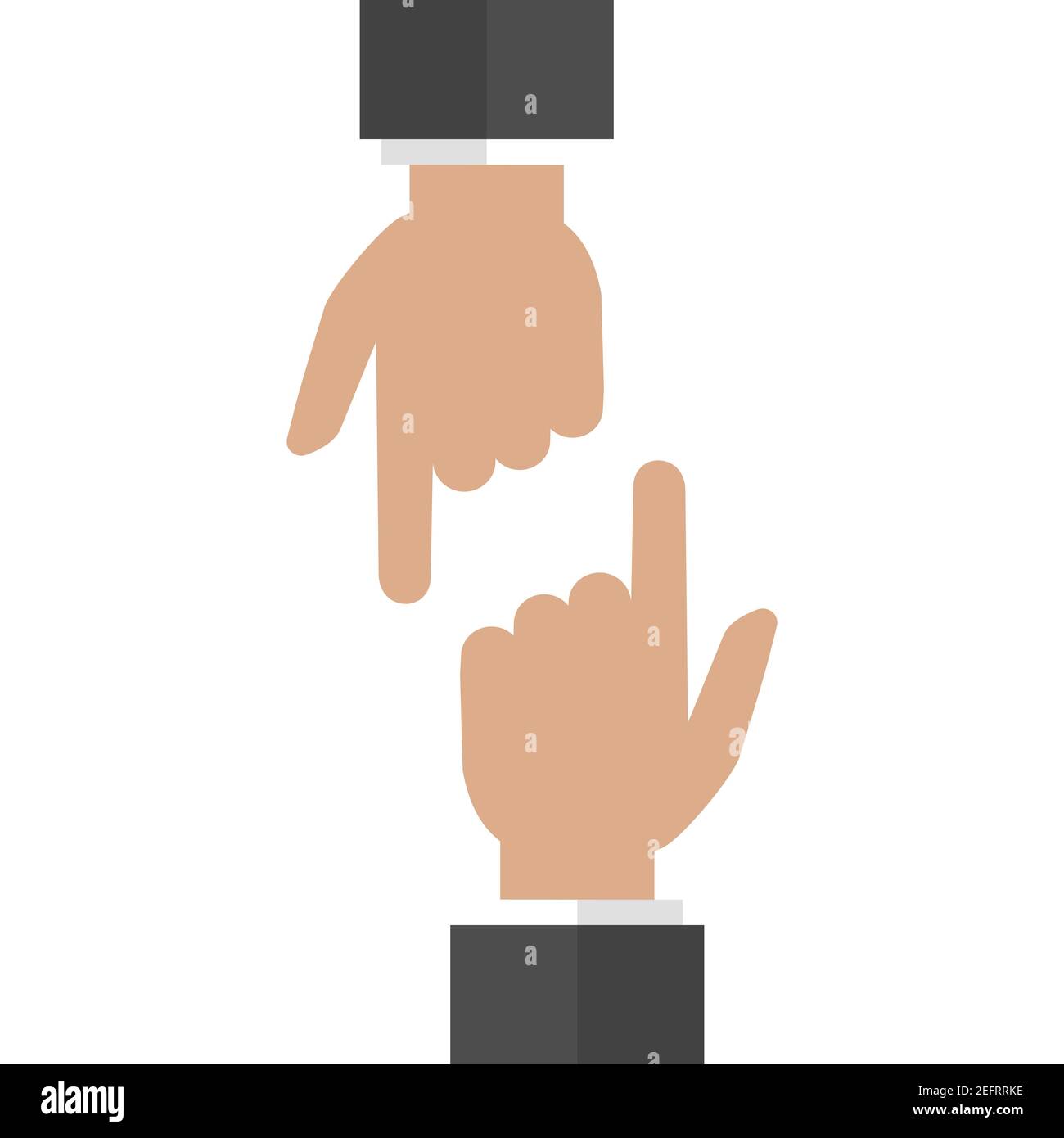 Opposite hands Stock Vector Images - Alamy