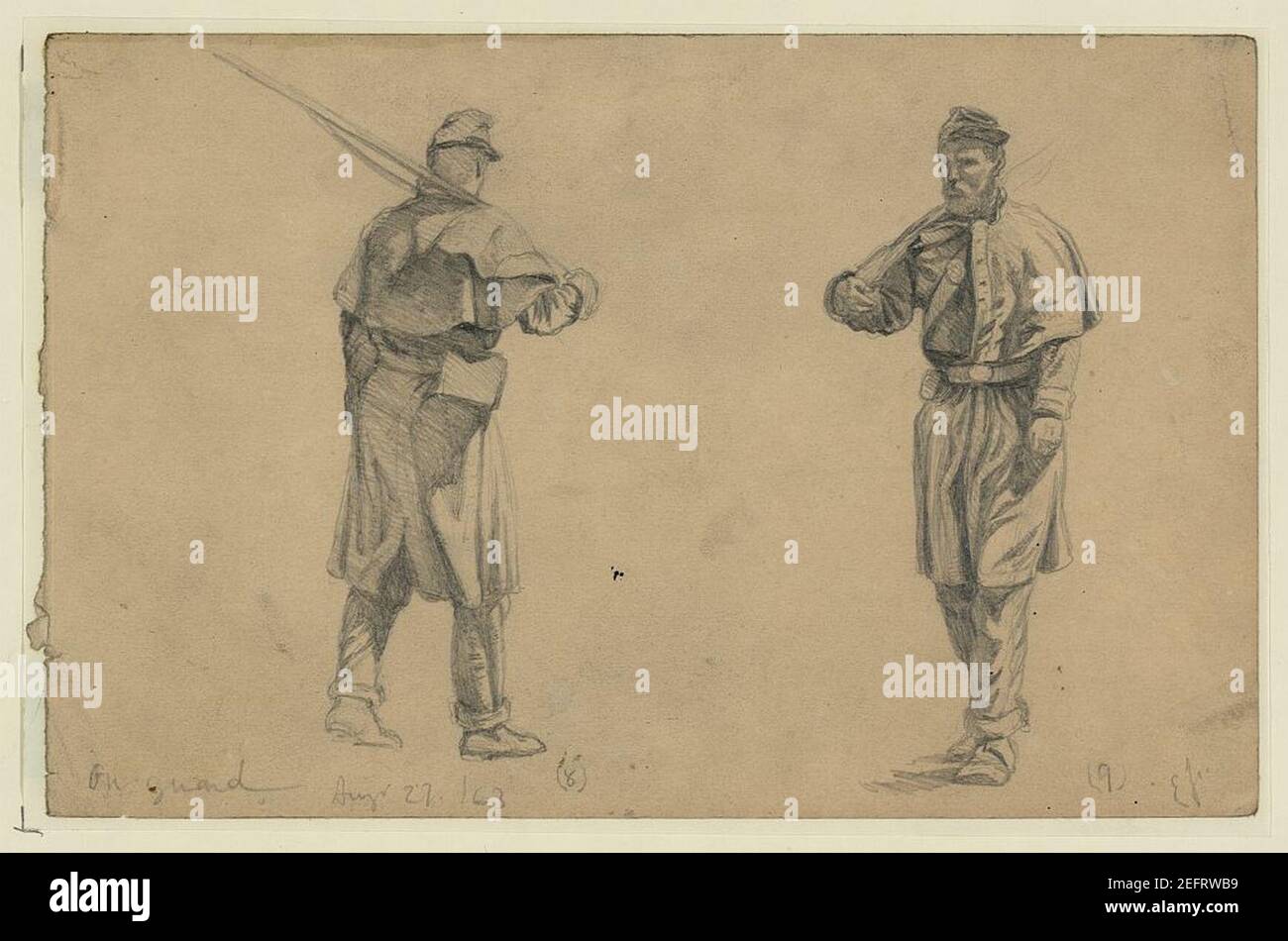 On guard - Aug. 27, 1863 Stock Photo - Alamy