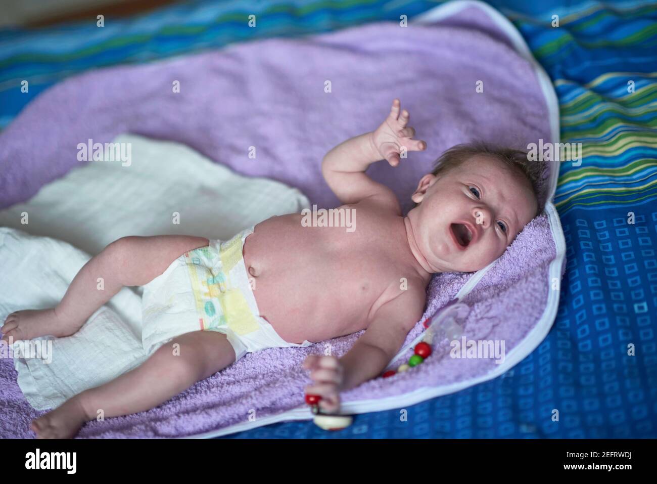 happy newborn little baby smilling Stock Photo - Alamy