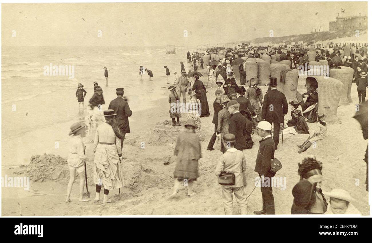 On the beach in Scheveningen, the Netherlands, Carl Curman-2 Stock ...