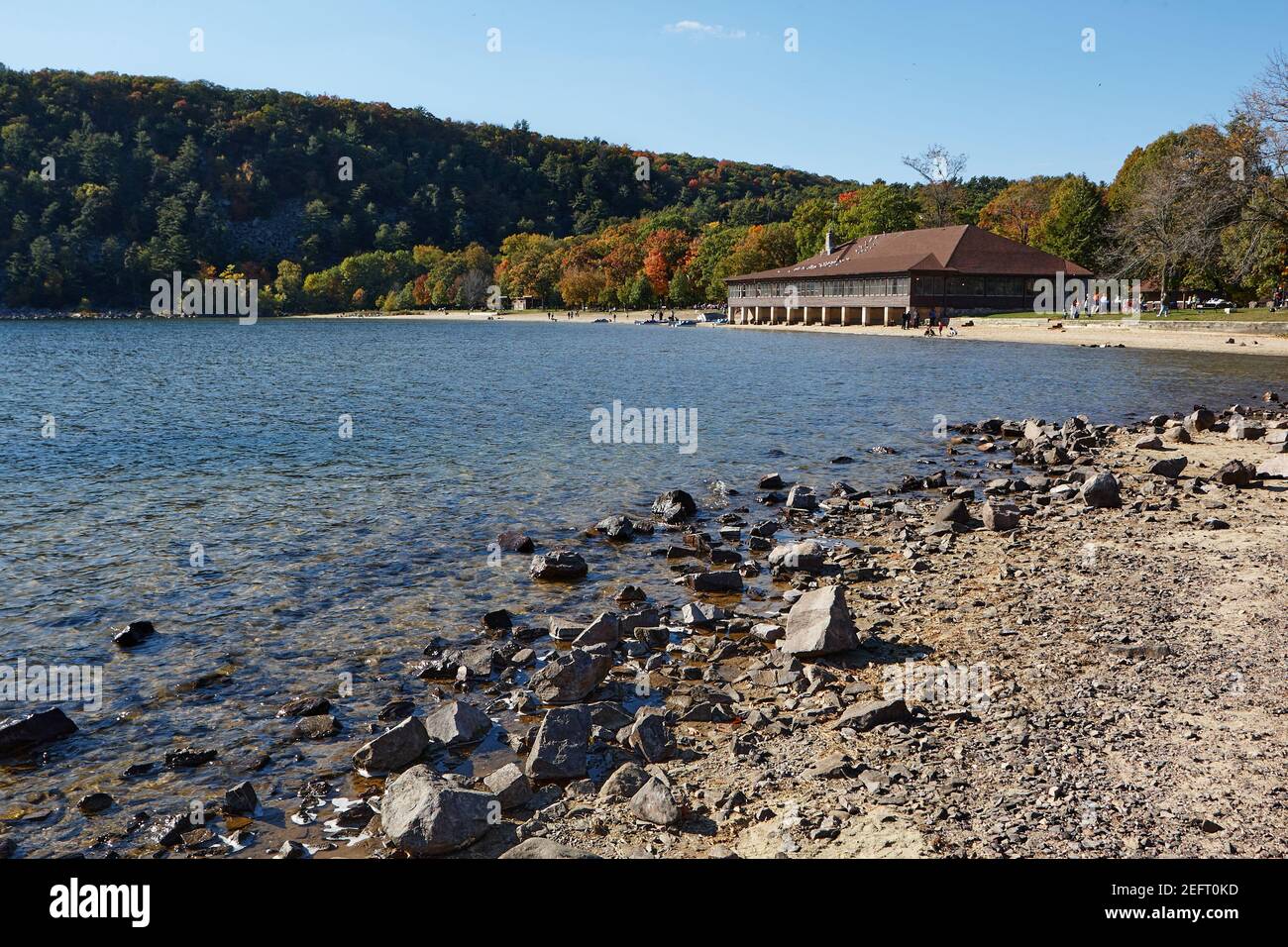 Devil's Lake State Park's North Beach. In Baraboo, Wisconsin Stock ...