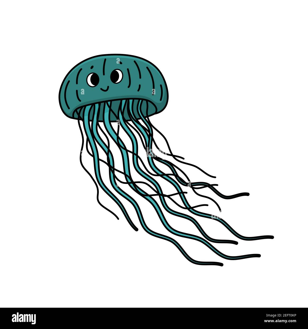 Simple Cartoon Jellyfish