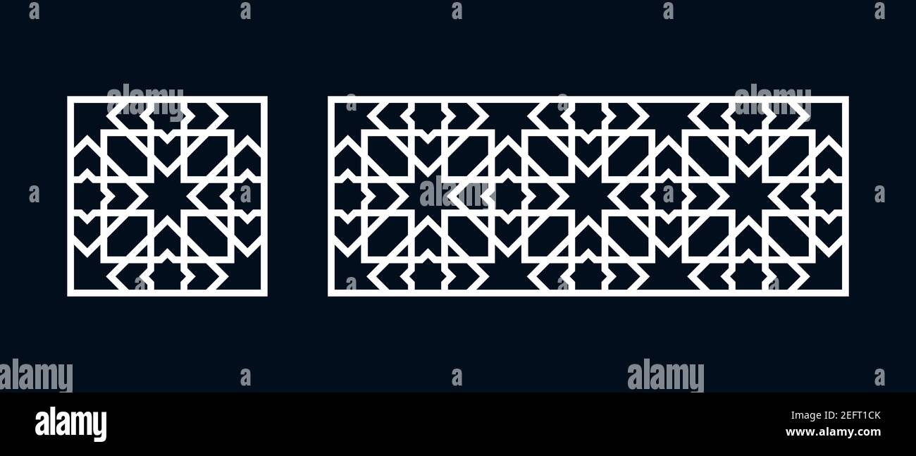 Set of templates of Islamic pattern for laser cutting or paper cut ...
