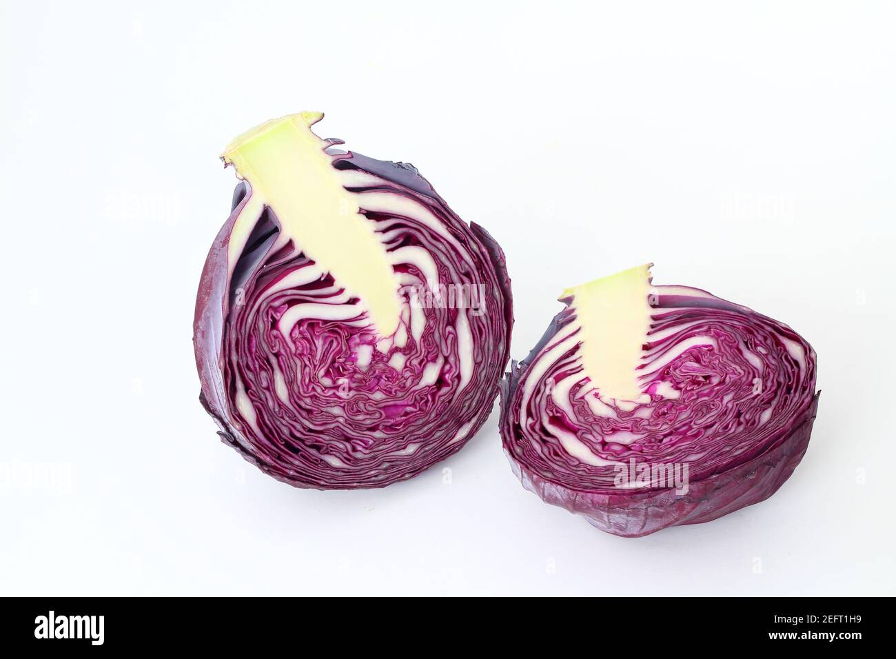 Red cabbage on a white background Stock Photo - Alamy