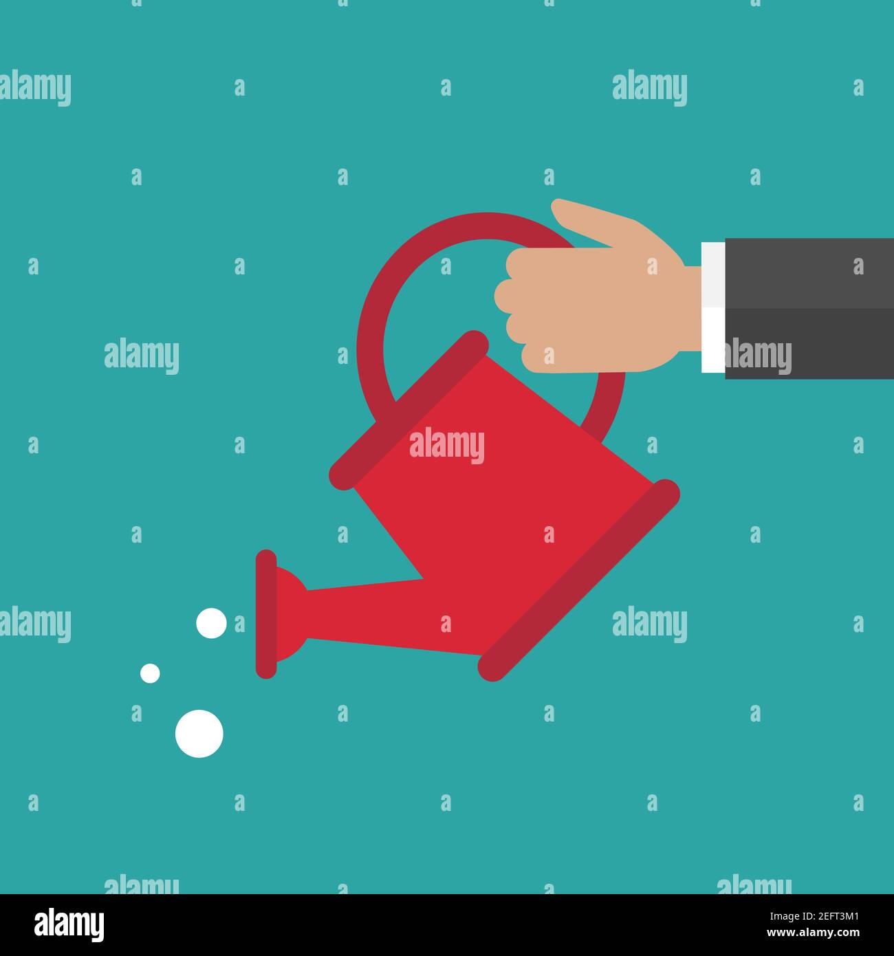 Hand holding watering can. Business growth. Start up, pouring. Idea ...