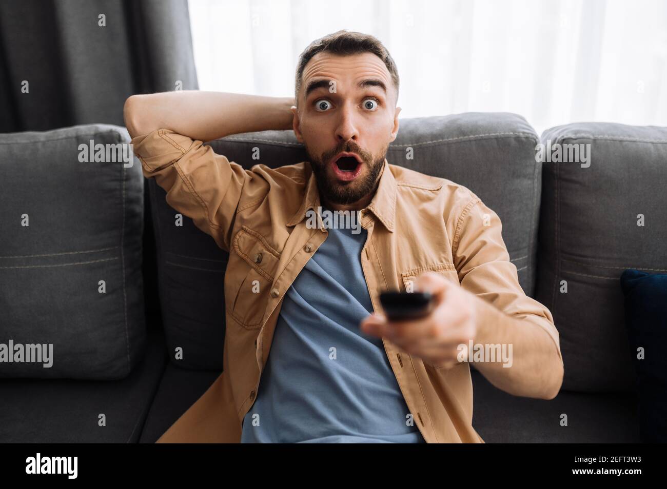 Surprised fan hi-res stock photography and images - Alamy