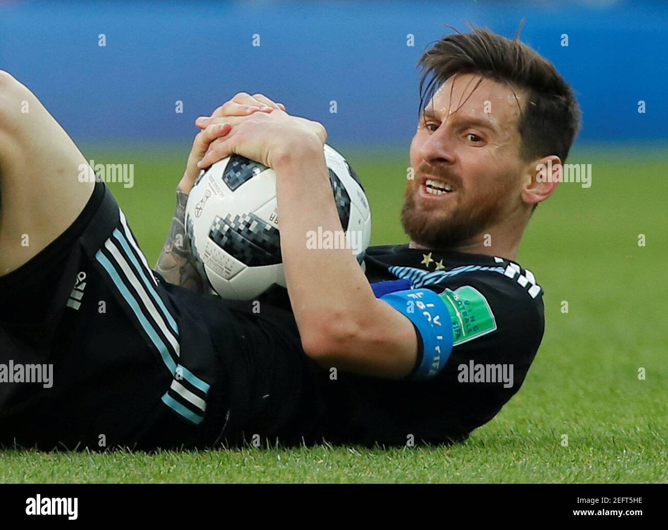 Messi fouled argentina hi-res stock photography and images - Alamy
