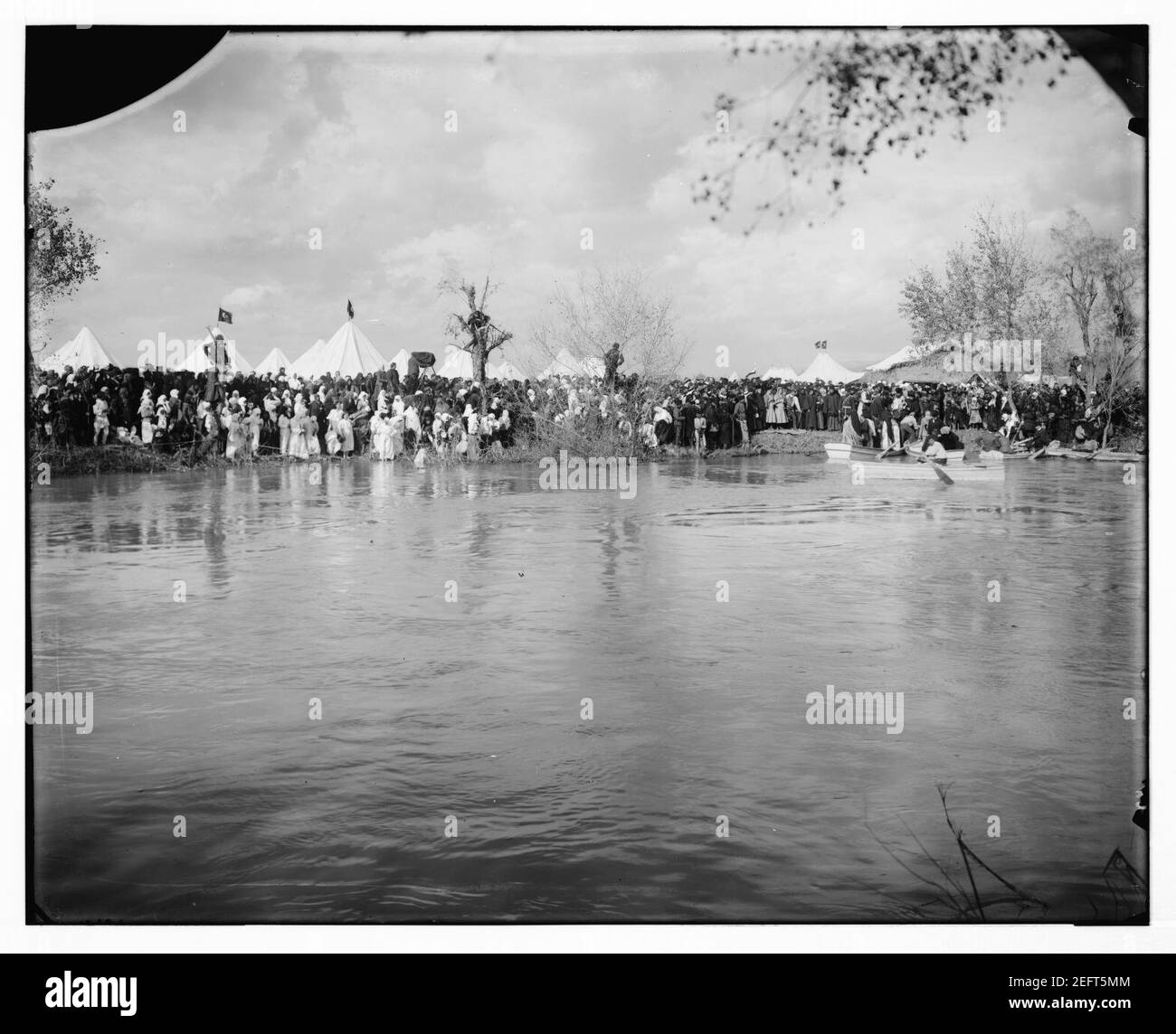 On the way to Jericho (Er-Riha), Jordan, etc. Russian pilgrims at the ...