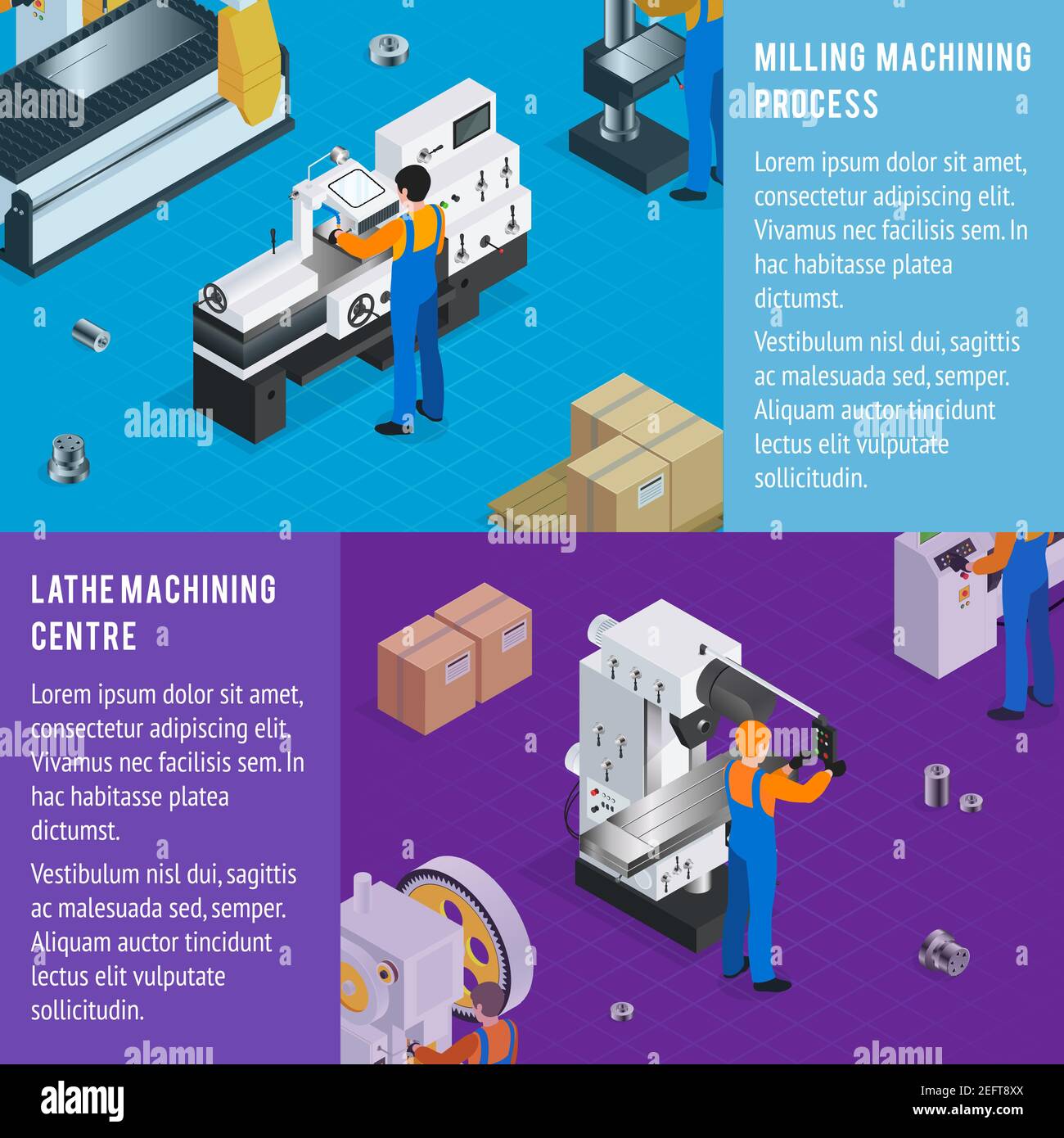 Lathe operators Stock Vector Images - Alamy