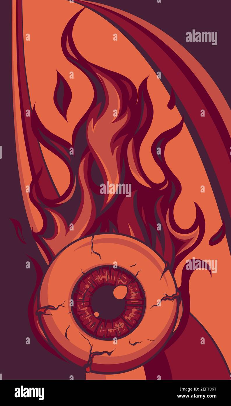 Fire in eye Stock Vector Images - Alamy