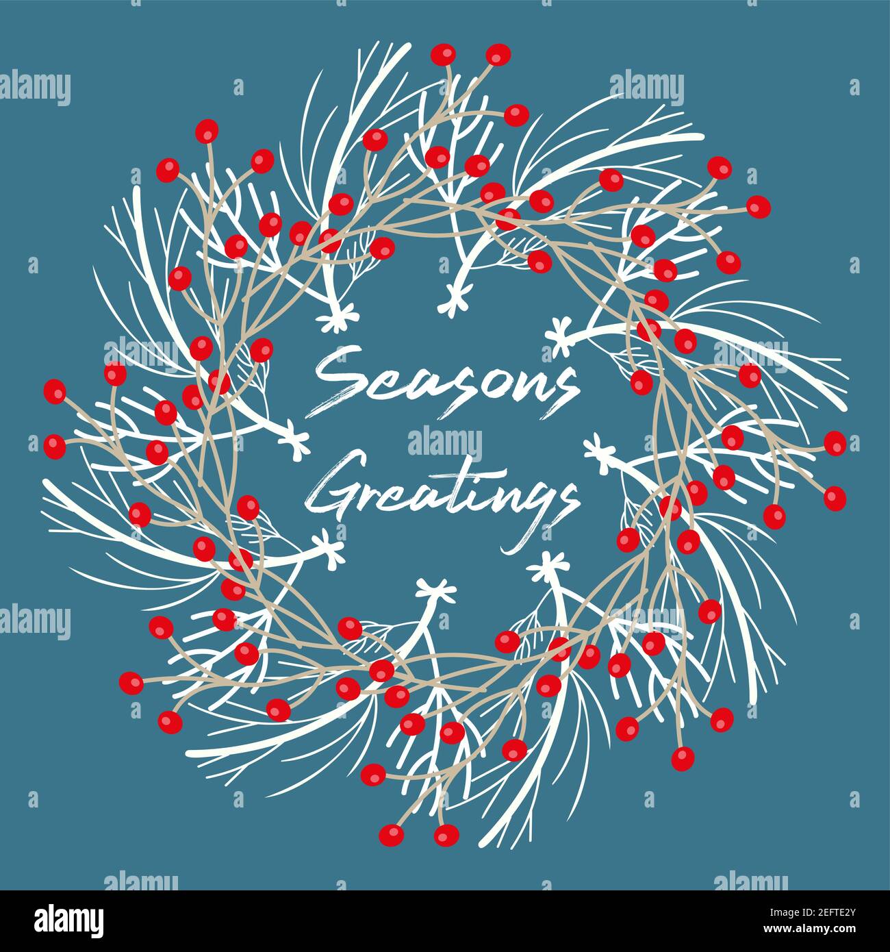 Decoration festive wreath on Stock Vector Images - Alamy