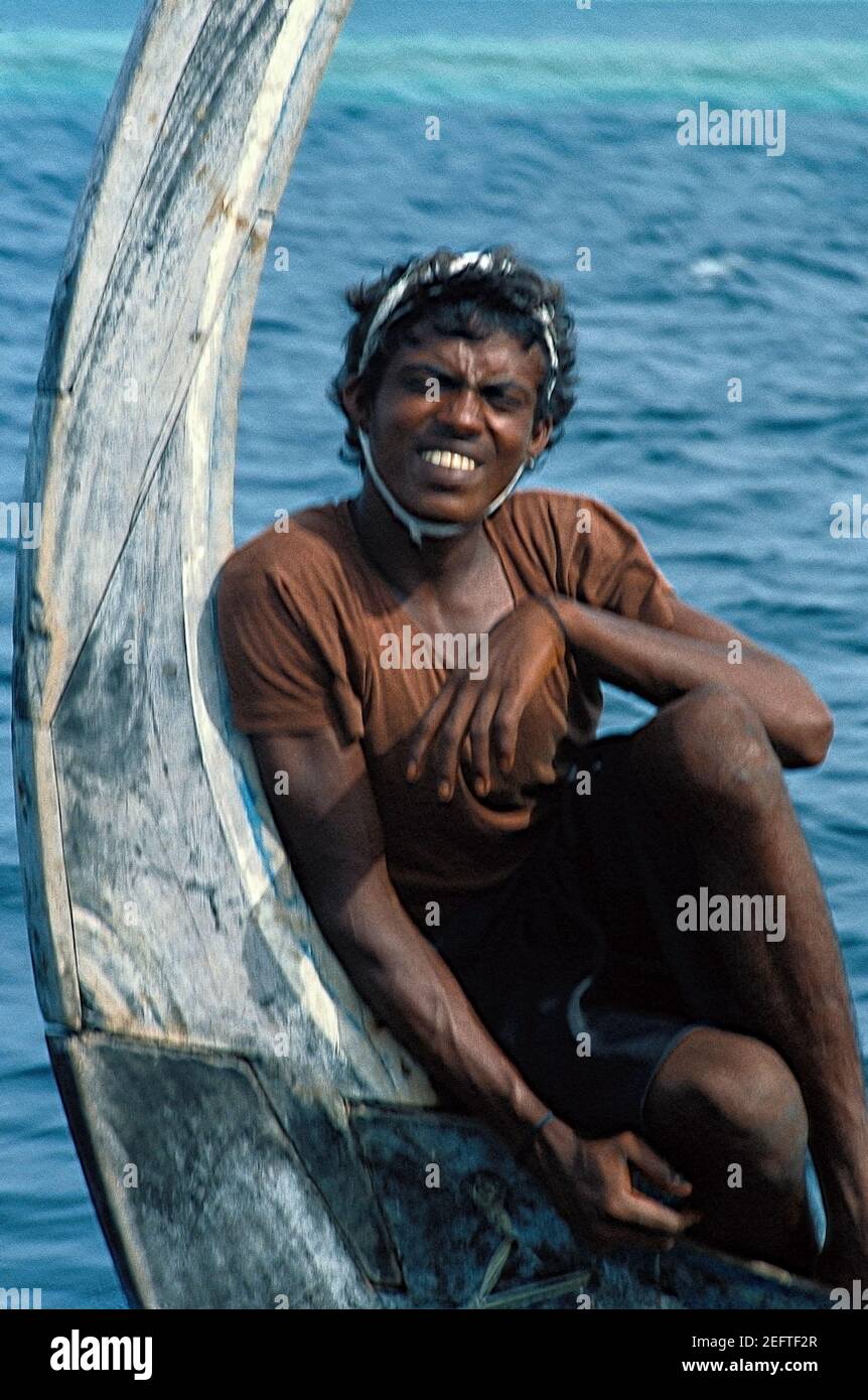 Maldivian Fisherman - Maldives 1987 (Photo on photographic film Stock ...