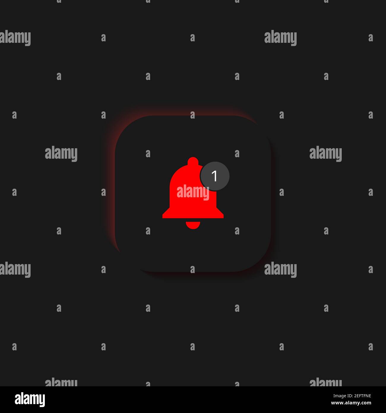 Bell Button with notification. Get notified icon. Vector Illustration ...