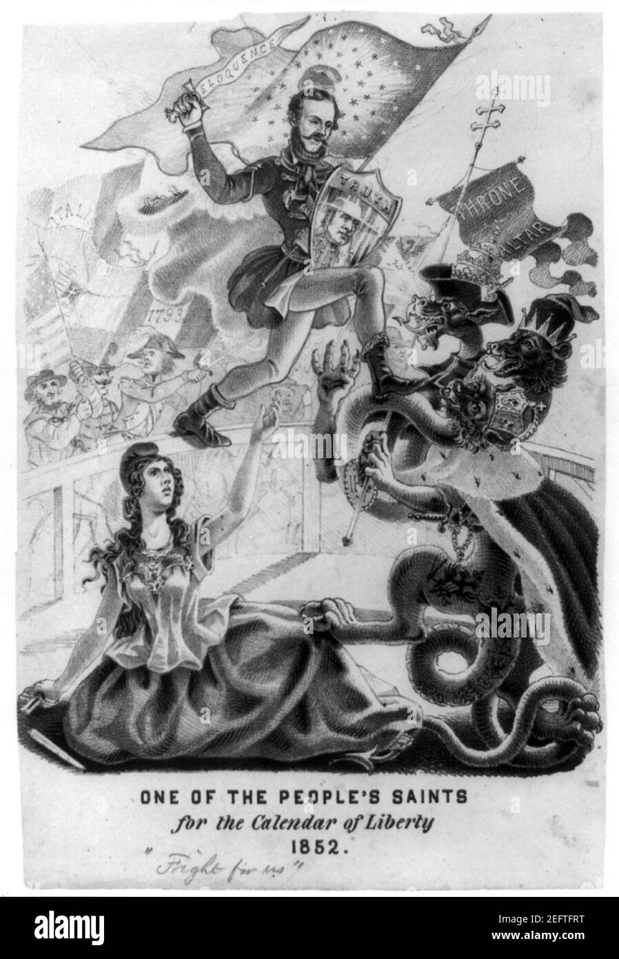 One of the people's saints for the calendar of liberty 1852 Stock Photo ...