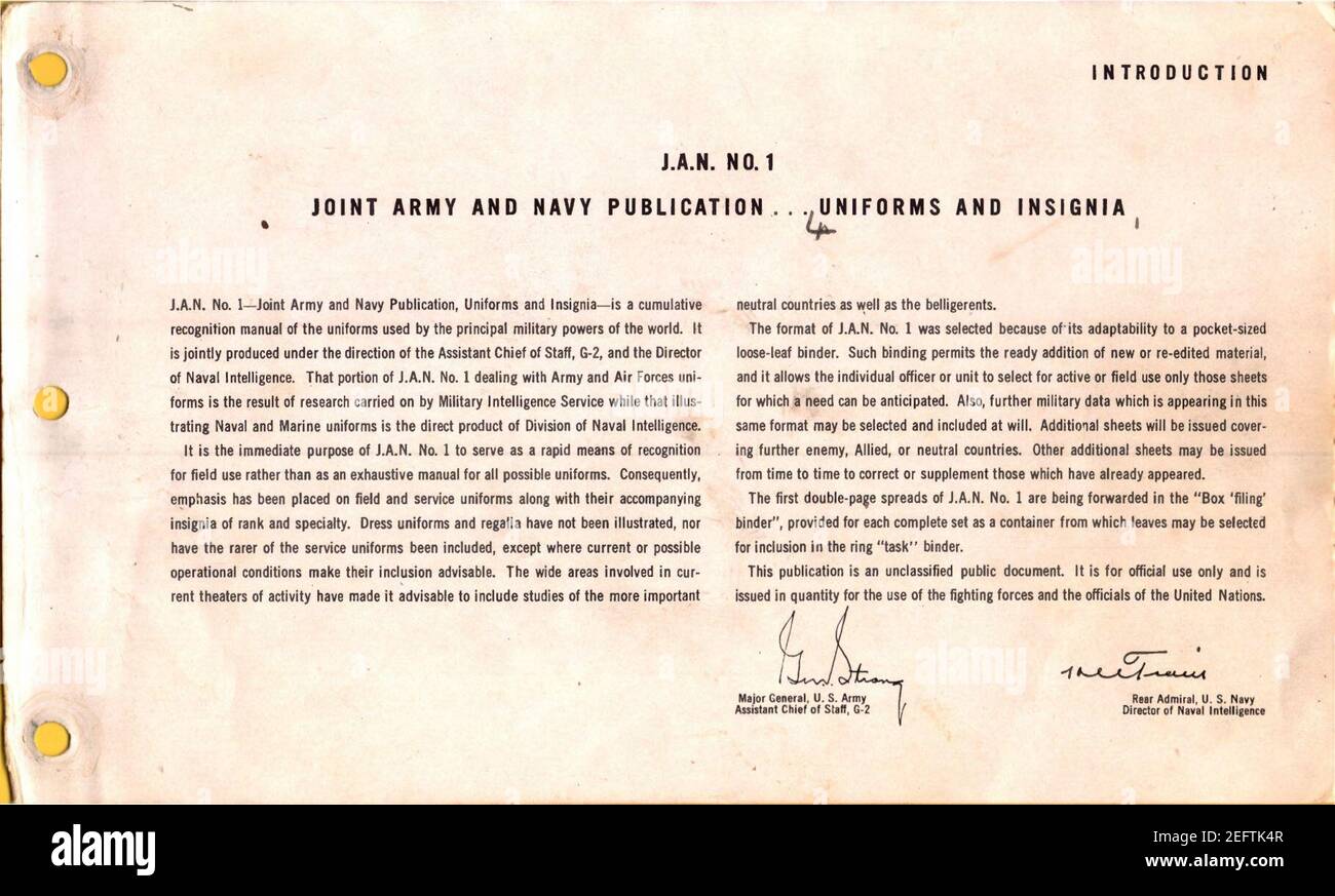 ONI JAN 1 Uniforms and Insignia Page 002 1943 Recognition for field use ...