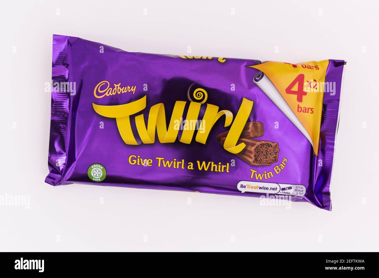 pack of Cadbury Twirl bars on a white background Stock Photo - Alamy