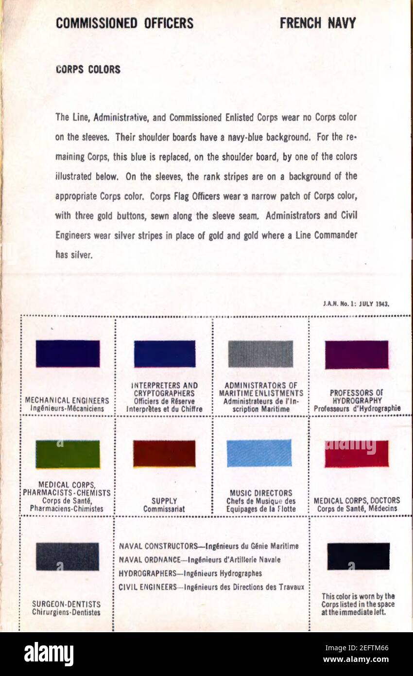 ONI JAN 1 Uniforms and Insignia Page 095 French Navy WW2 Commissioned ...